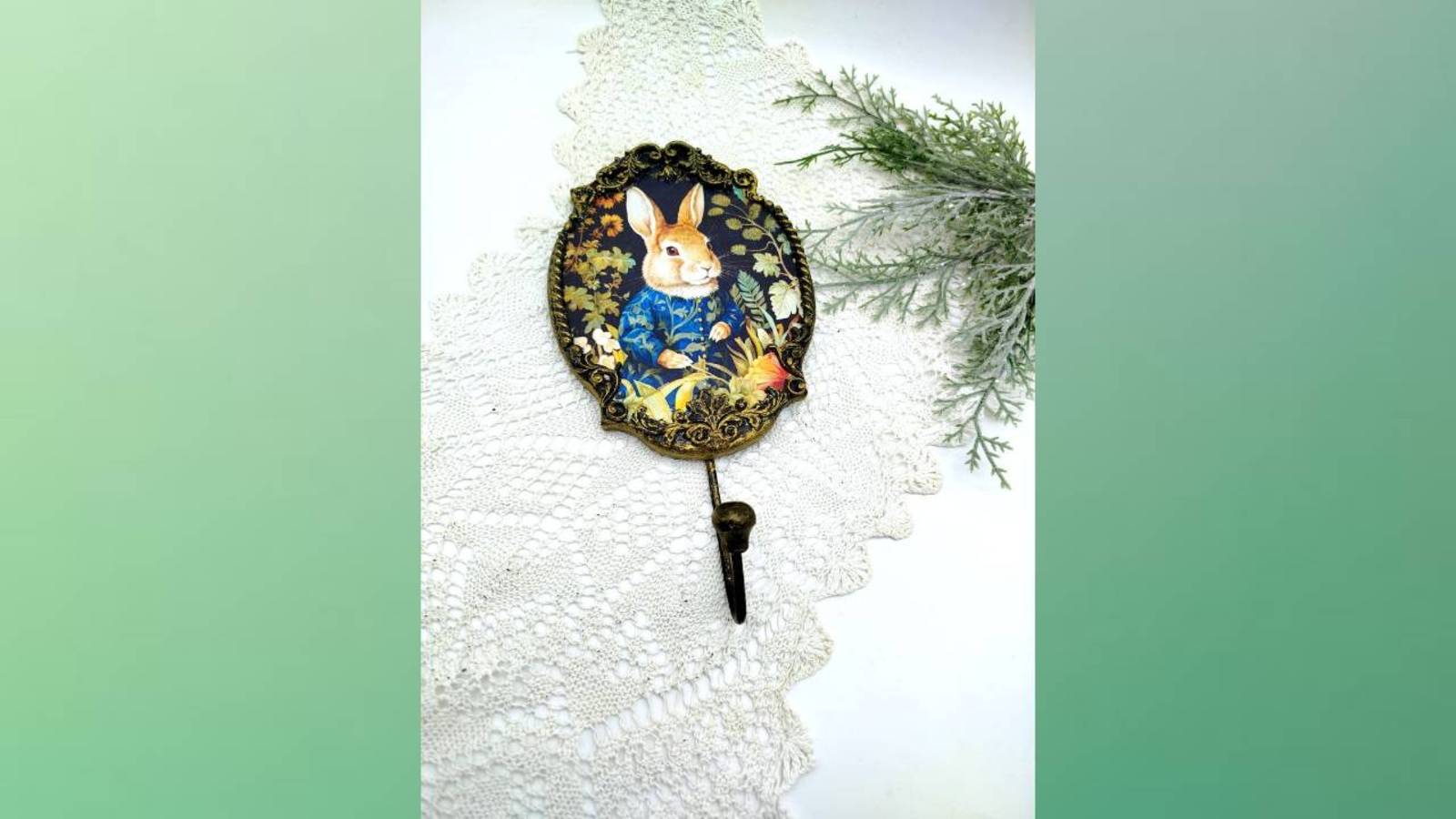 Вешалка "Заяц в кафтане". Мастер-класс.