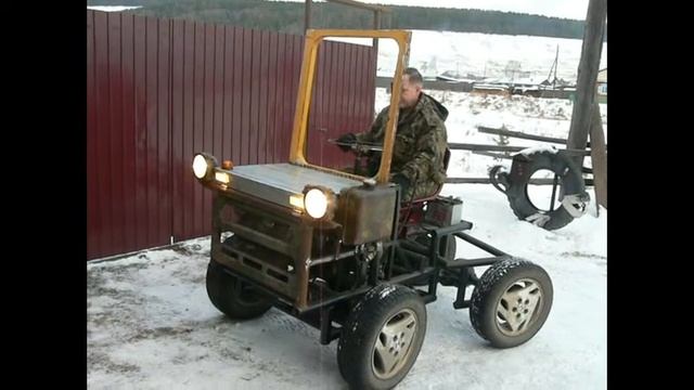 Минитрактор переломка "КПТ-4". Часть 4. "Передняя облицовка и электрика"