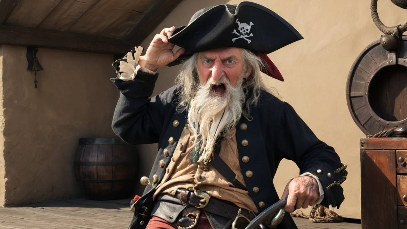 Седой и беззубый пират (Клянётся своей треуголкой) AI music (ИИ музыка)