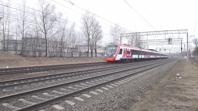 Эл.-поезд ЭГЭ2Тв-019 "Иволга 3.0" (аренда ЦППК) скорый приг. поезд №7339/7340 Зеленоград - Ипподром.