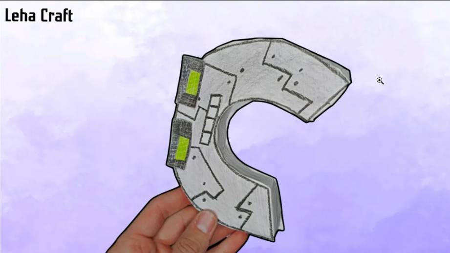 Оригами Русский Алфавит Лор буква С / Паперкрафт буквы С из бумаги / Поделки из бумаги 3Д