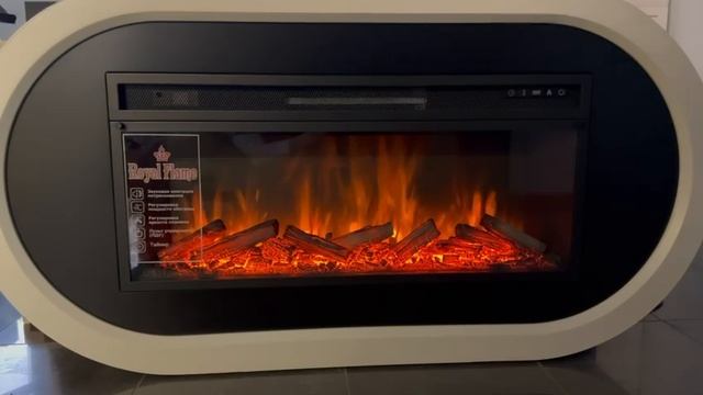 Каминокомплект Royal-Flame портал Ellipse под Vision 42, белый с черным