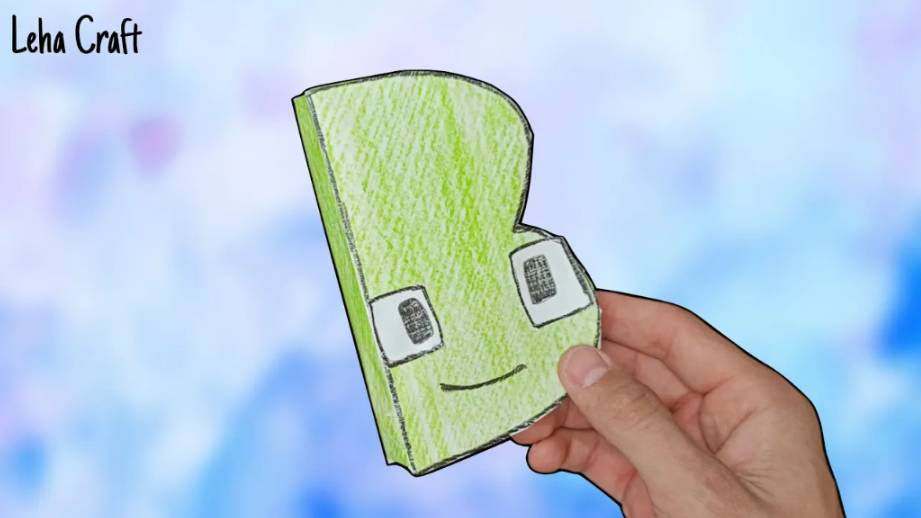 Оригами Филиппинский Алфавит Лор буква B / Паперкрафт буквы B из бумаги / Поделки из бумаги 3Д