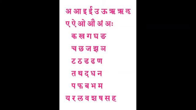 Samskrita Aksharamala (Sanskrit Letters)- संस्कृत-अक्षरमाला