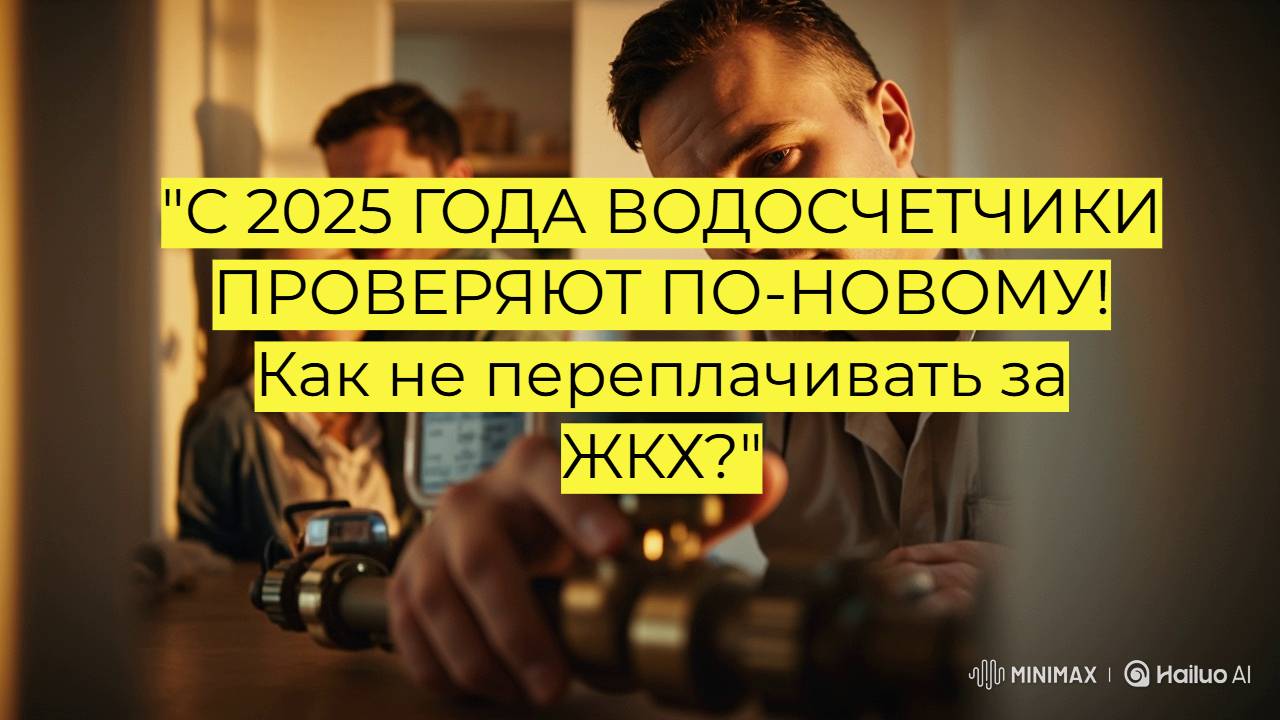 "С 2025 ГОДА ВОДОСЧЕТЧИКИ ПРОВЕРЯЮТ ПО-НОВОМУ! Как не переплачивать за ЖКХ?"
