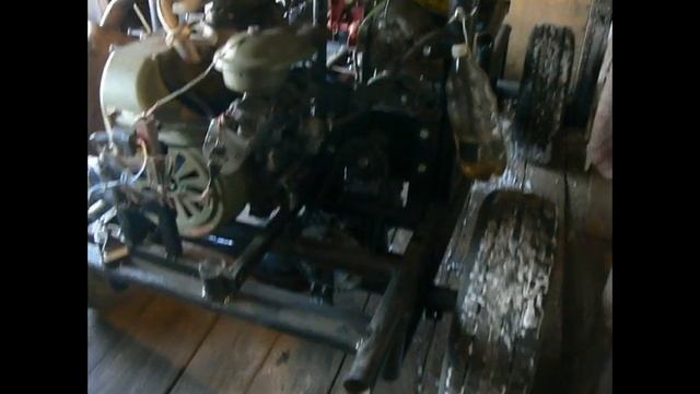 Самодельный минитрактор переломка КПТ-4.  Часть 2  "Первый выезд".