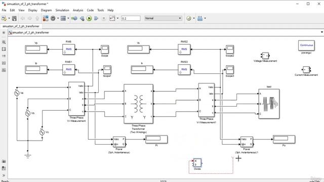 17 - Three-phase transformers MATLABSimulink