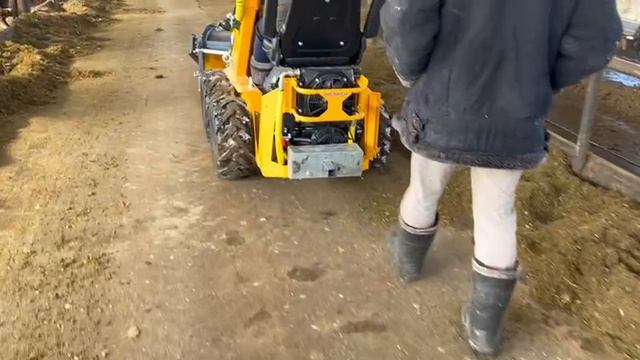 Подметание щеткой на ферме Мини погрузчиком Baumech