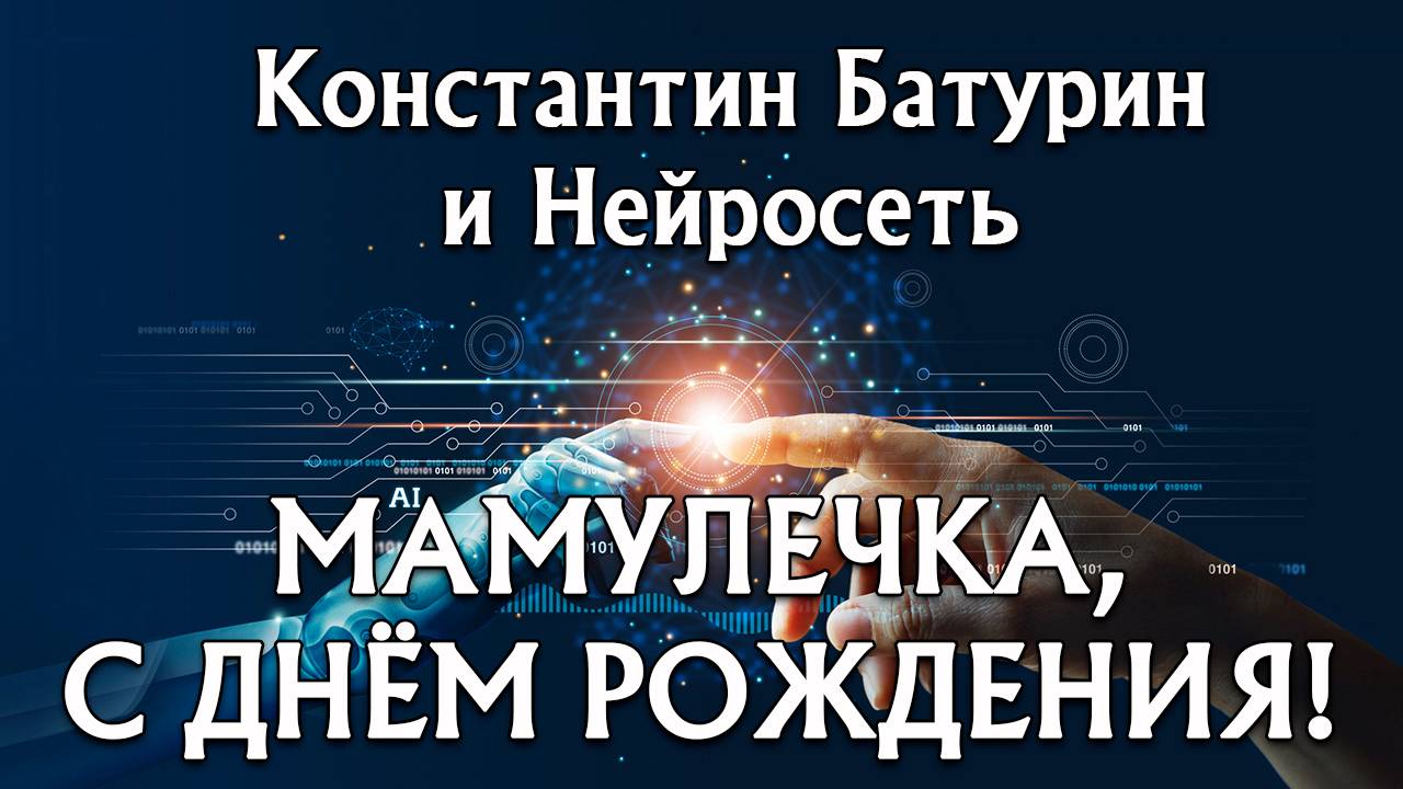 МАМУЛЕЧКА, С ДНЁМ РОЖДЕНИЯ! - Константин Батурин и Нейросеть