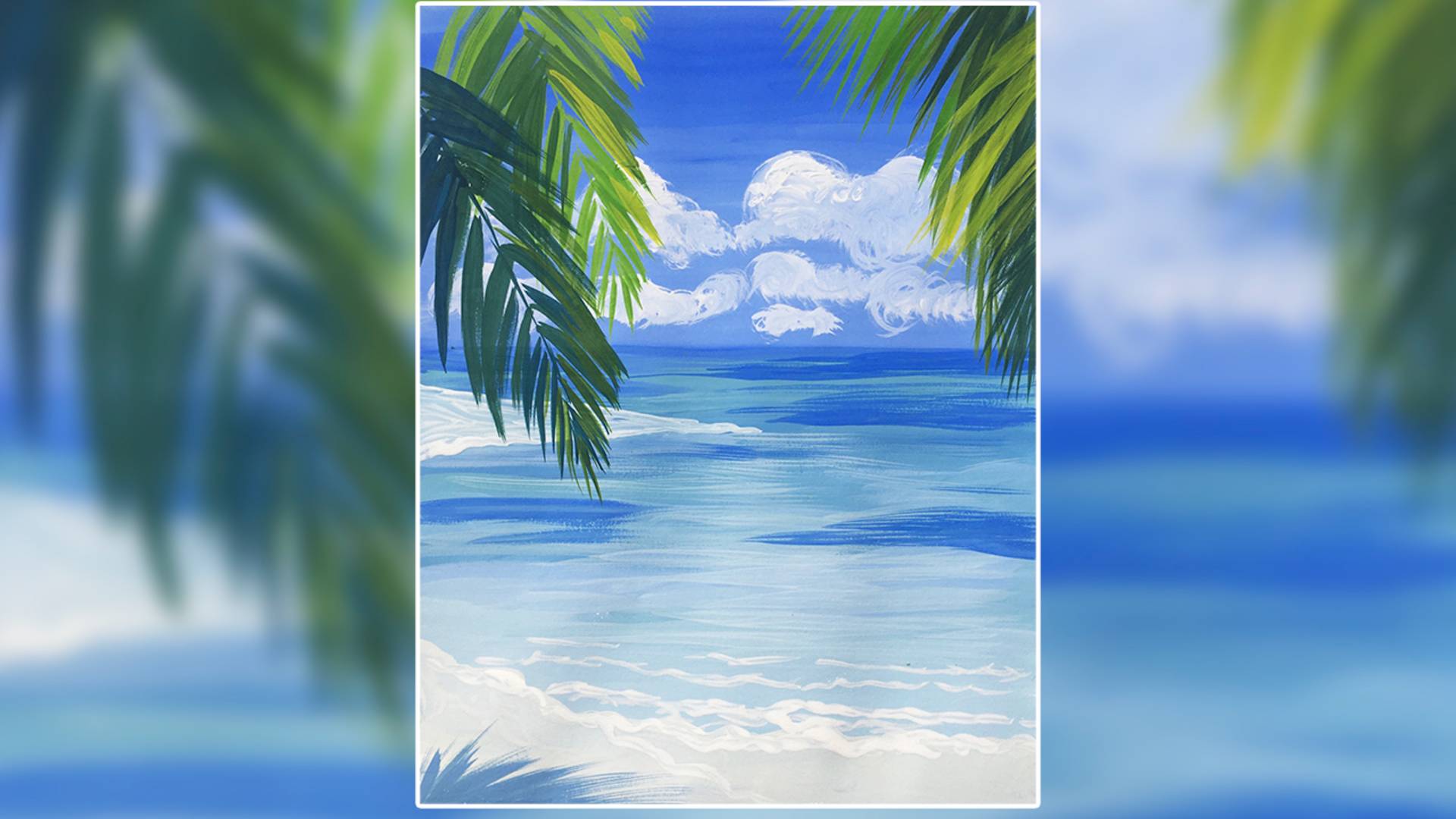 Мальдивы. Тропический пейзаж. Рисование 7+