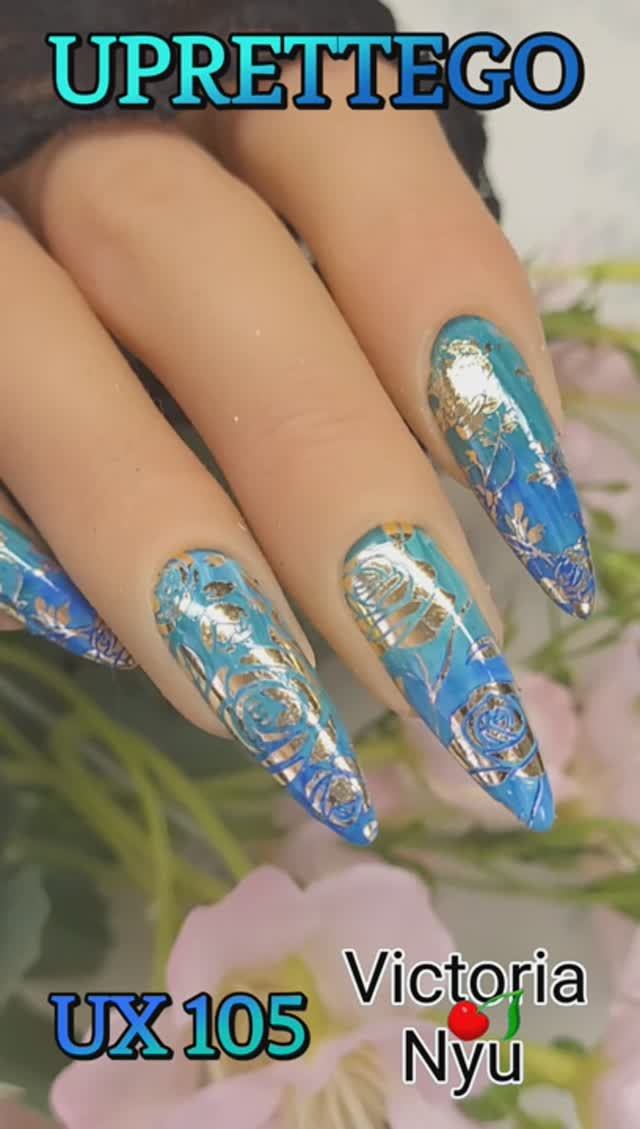 #розы #stamping #nails #stampingnailart #nailart #naildesign #victorianyu #uprettego #stampingplates