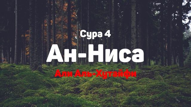 Сура 4 Ан-Ниса - Али Аль-Хутайфи