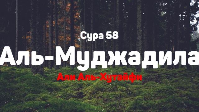 Сура 58 Аль-Муджадила - Али Аль-Хутайфи