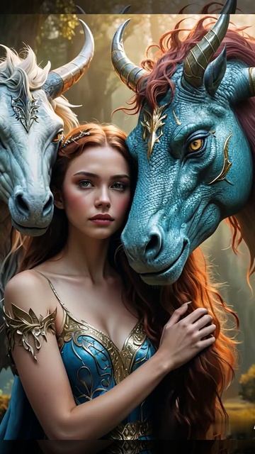 Девушка с чудо животными