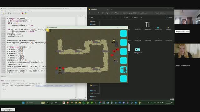 Защита крепости котиками - Cat Defence на Python