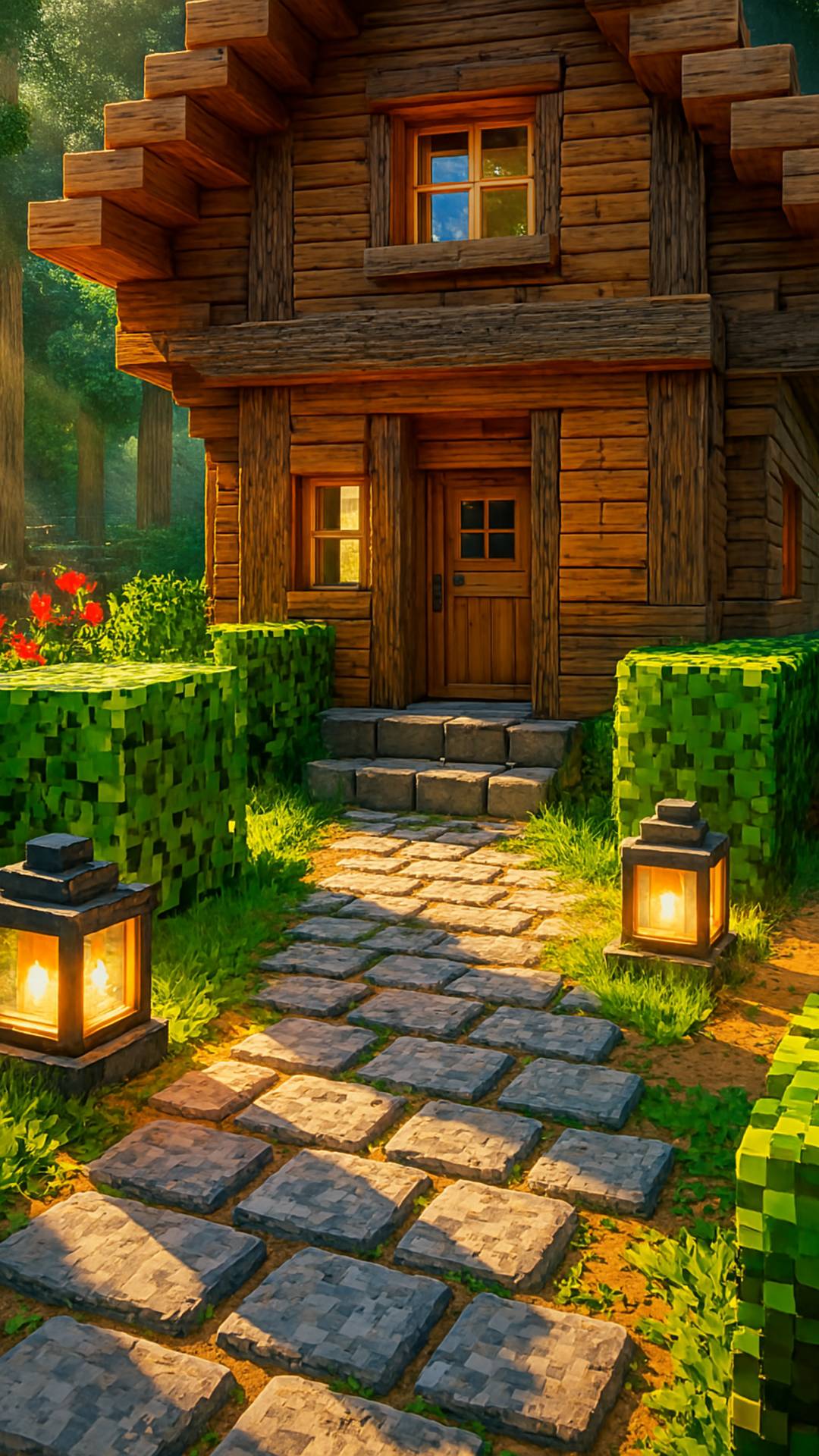 🚪 Строим уютную дорожку к дому в Minecraft! 🏡✨