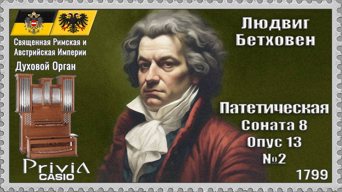 Людвиг Бетховен. Патетическая Соната. Опус 13 №2. 1799г. Духовой Орган