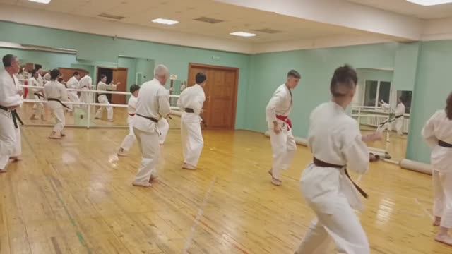 Тренировка по КАРАТЕ. Алексей в качестве тренера. Как вам? Доча тоже у папы потренировалась #СПОРТ