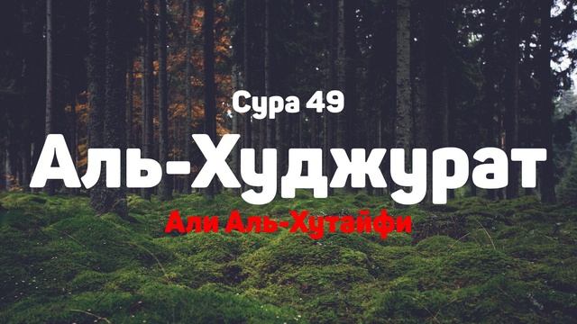 Сура 49 Аль-Худжурат - Али Аль-Хутайфи