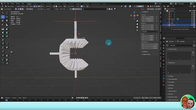 SolidWorks и Blender 3D – конические зубчатые колеса, драйверы и анимация