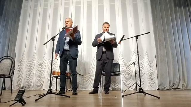 1 апреля. Мой творческий вечер. Фрагмент (2) Геннадий Калашников читает свои стихи, а я — пародии