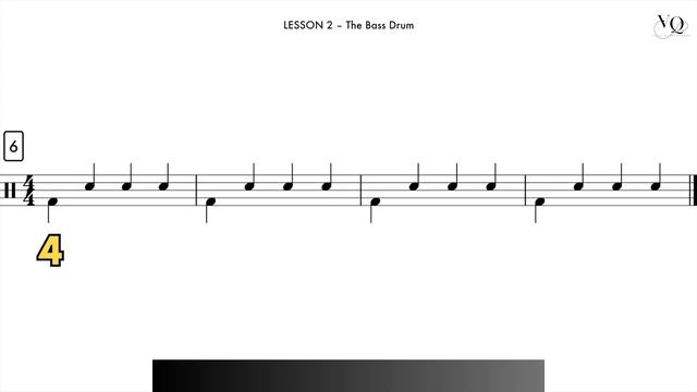 Beginner Drum Lesson 2: Mastering the Bass Drum with VillyQuarternote  | PDF Guide #lessson #drums