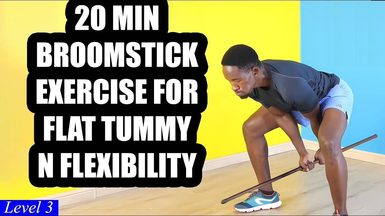 Brian Syuki - 20 Minute Broomstick Exercise for A Flat Tummy and Flexibility