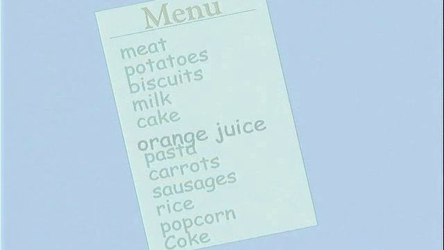 Spotlight 3 DVD - Module 3, 6a p.46 - Menu - In my lunch box!