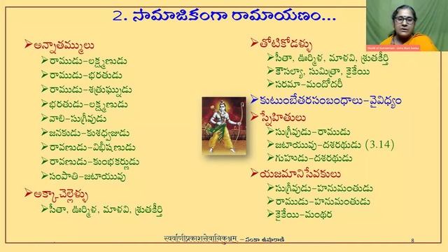 shrImadvAlmIki rAmAyaNa visheShAlu - Telugu upanyAsaM - Usha Rani Sanka (14th April 2021)