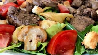ТЕПЛЫЙ САЛАТ с куриной печенью
