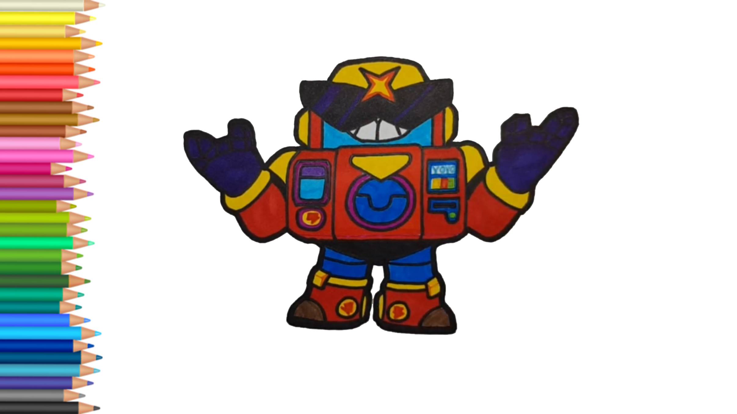 Как нарисовать Вольта из Бравл Старс ⭐