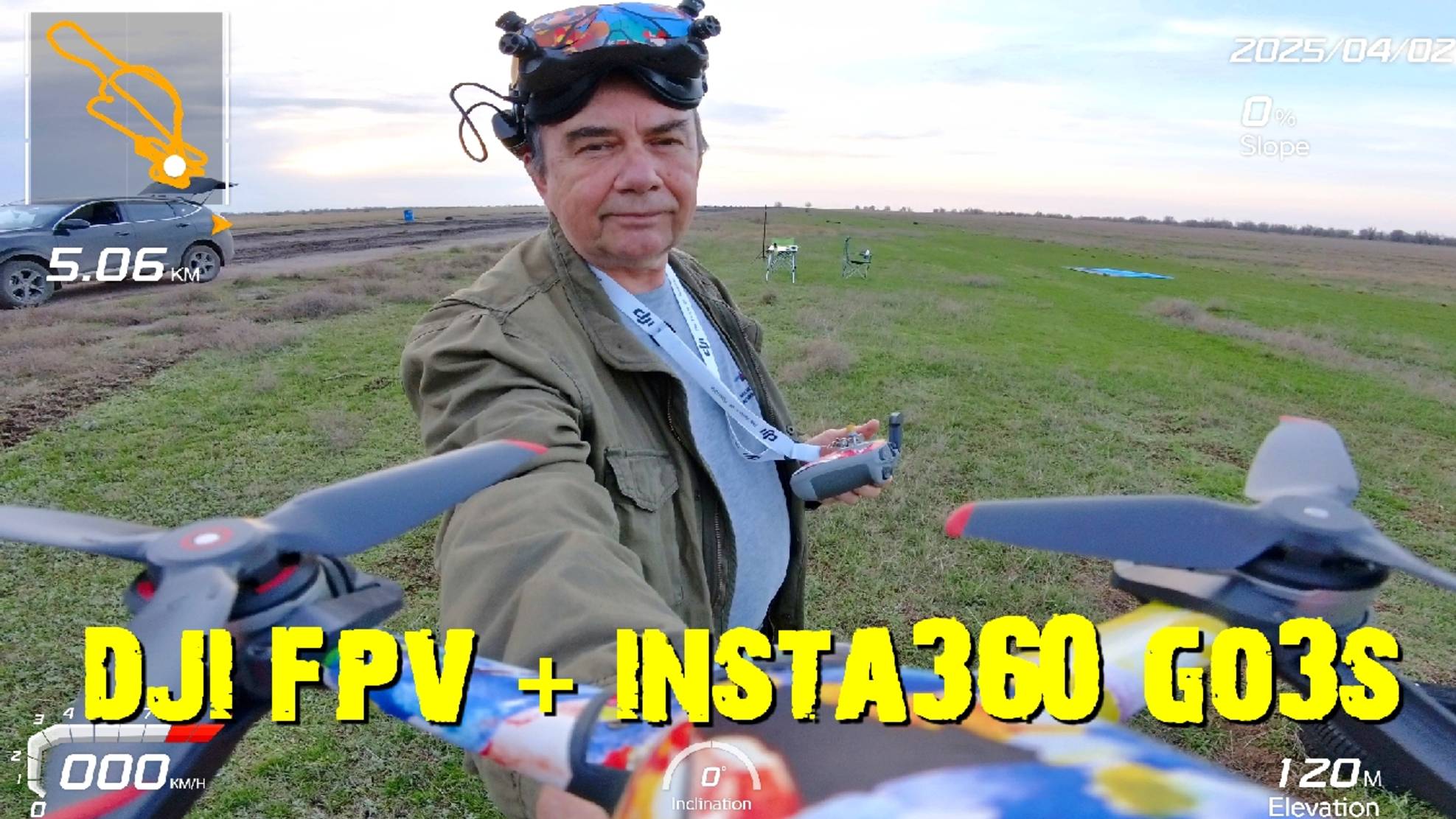 Полетал...DJI FPV+INSTA360 GO3S