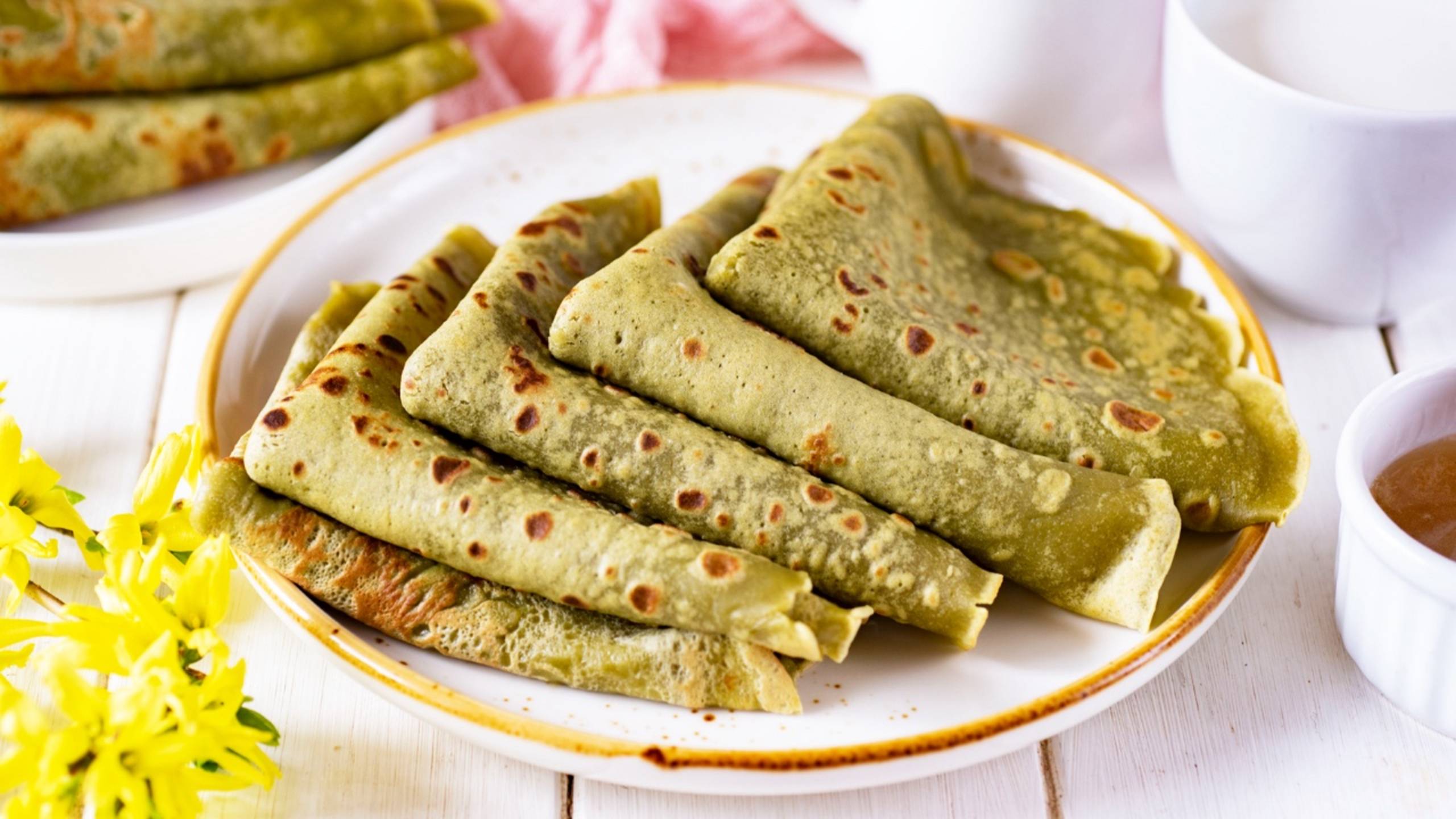 🍲 Яркие зеленые блинчики с чаем Матча - готовим тренд 2025 года