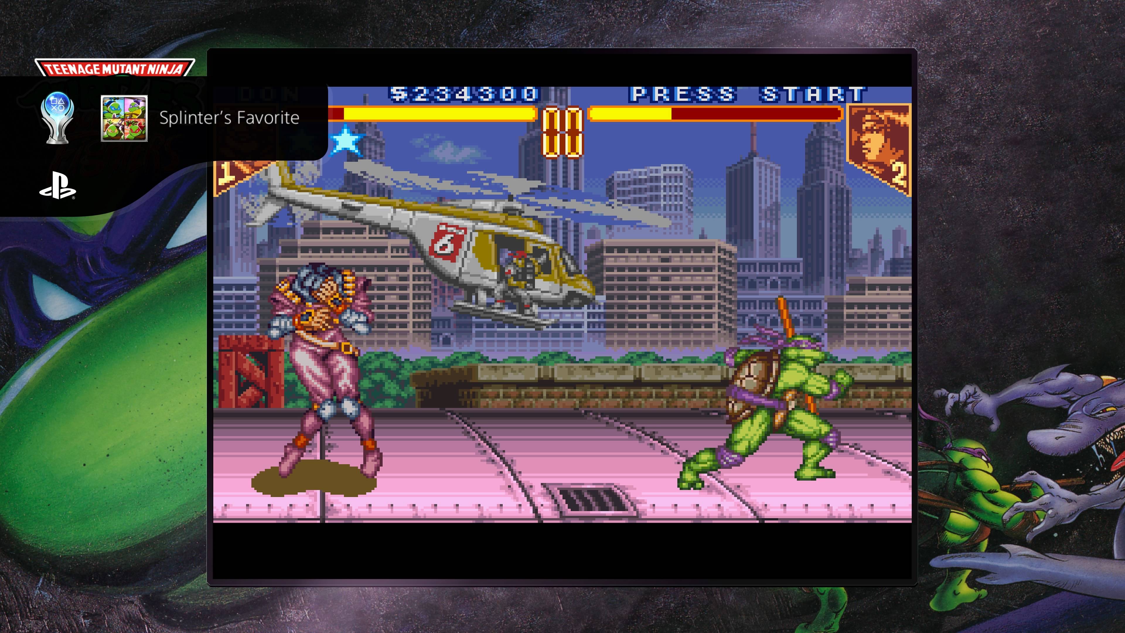 Teenage Mutant Ninja Turtles The Cowabunga Collection Platinum Trophy PS4