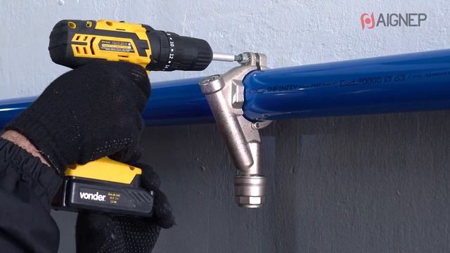 трубы Айнеп Инфинити Aignep Infinity. Врезка накладной отвод