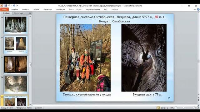 Семинар в г.Уфе 04.04.2025 Обзор категорийных спелеопоходов на территории Южного Урала и др р. РФ