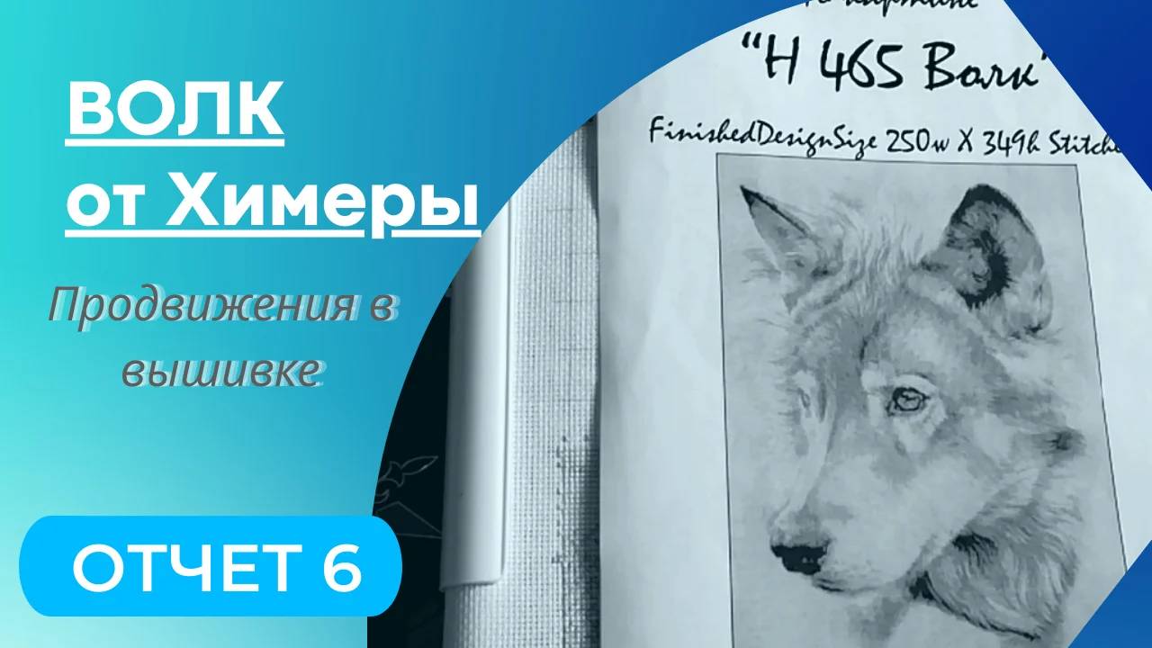 ВОЛК - вышивка по схеме Химеры, отчет 6