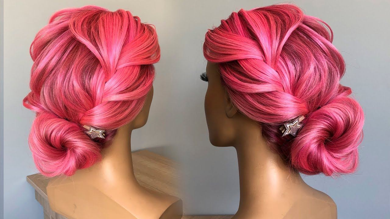 Свадебная Прическа с Низким Пучком и Двумя Косами | Простая и Элегантная Техника