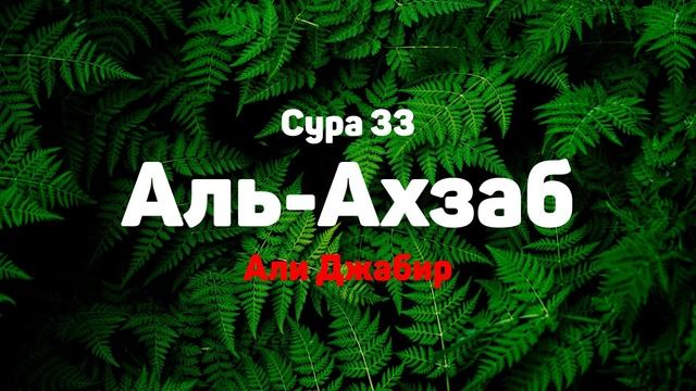 Сура 33 Аль-Ахзаб - Али Джабир