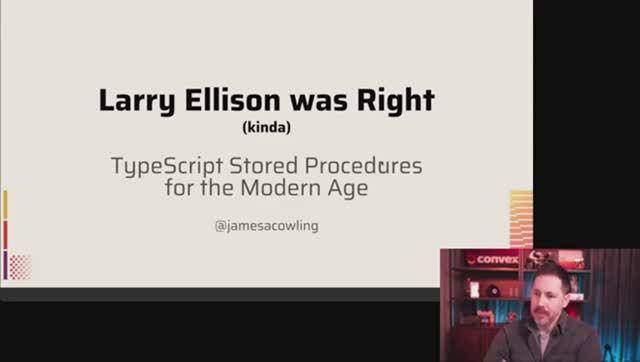 SQL25-01 Larry Ellison was Right (kinda) TypeScript Stored Procedures for the Modern Age
