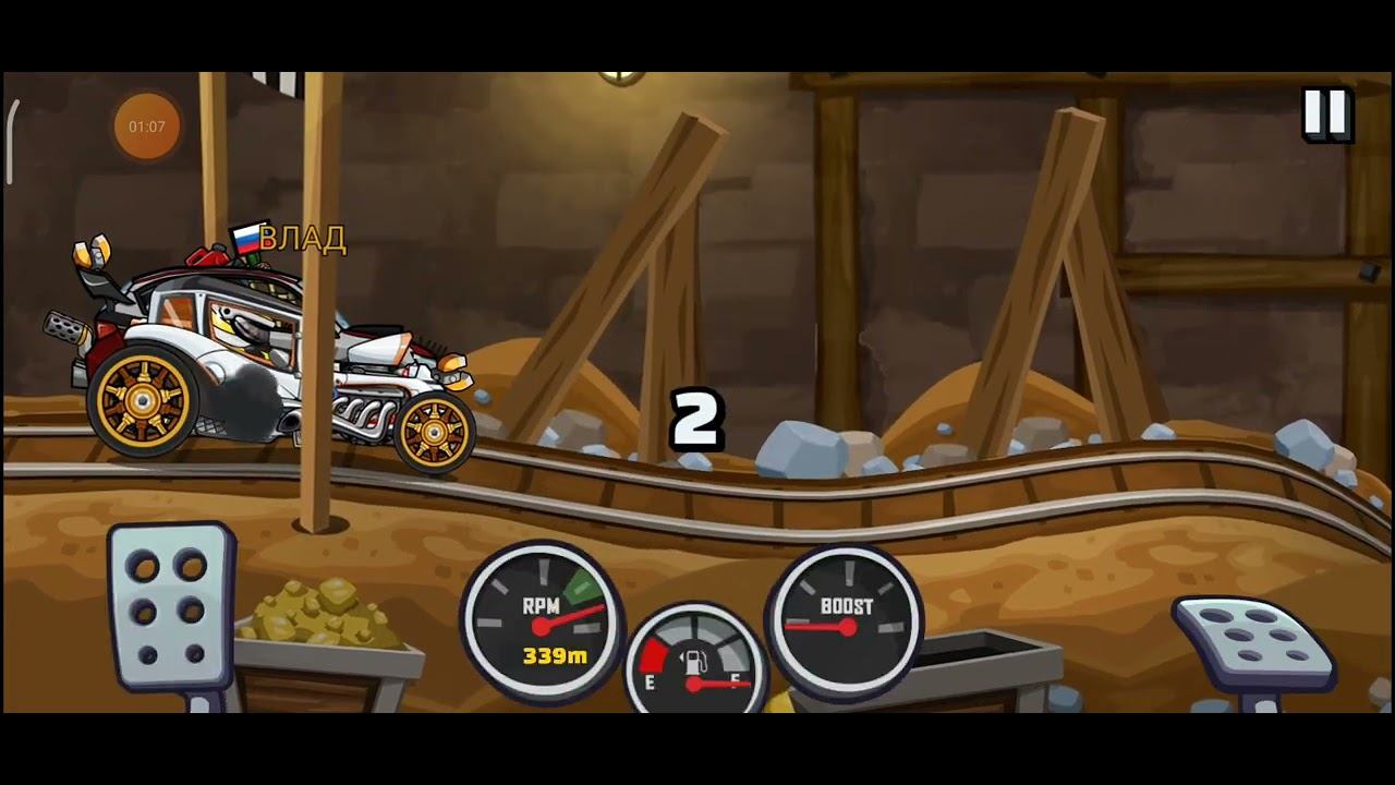 Hill Climb Racing 2 - Еще шахты. Лихач