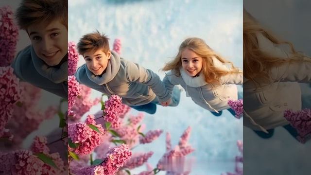 Летят над сиренью.