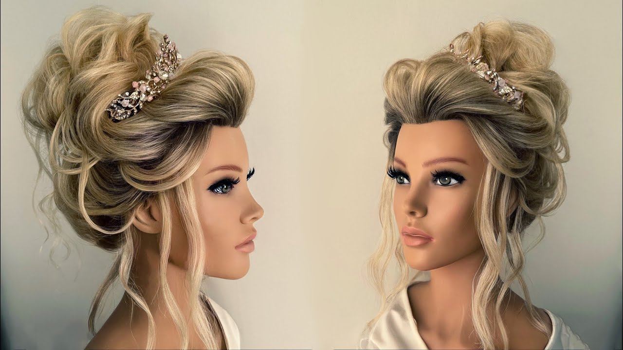 Высокая объёмная прическа | Пошаговый туториал