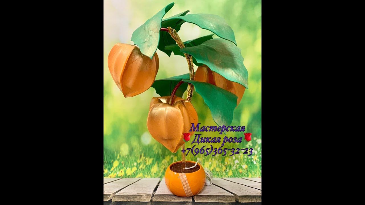 Светильник "Волшебные фонарики физалиса" из изолона /Мастер-класс/DIY/WILD.ROSE_WORKSHOP