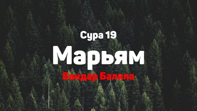 Сура 19 Марьям - Бандар Балила