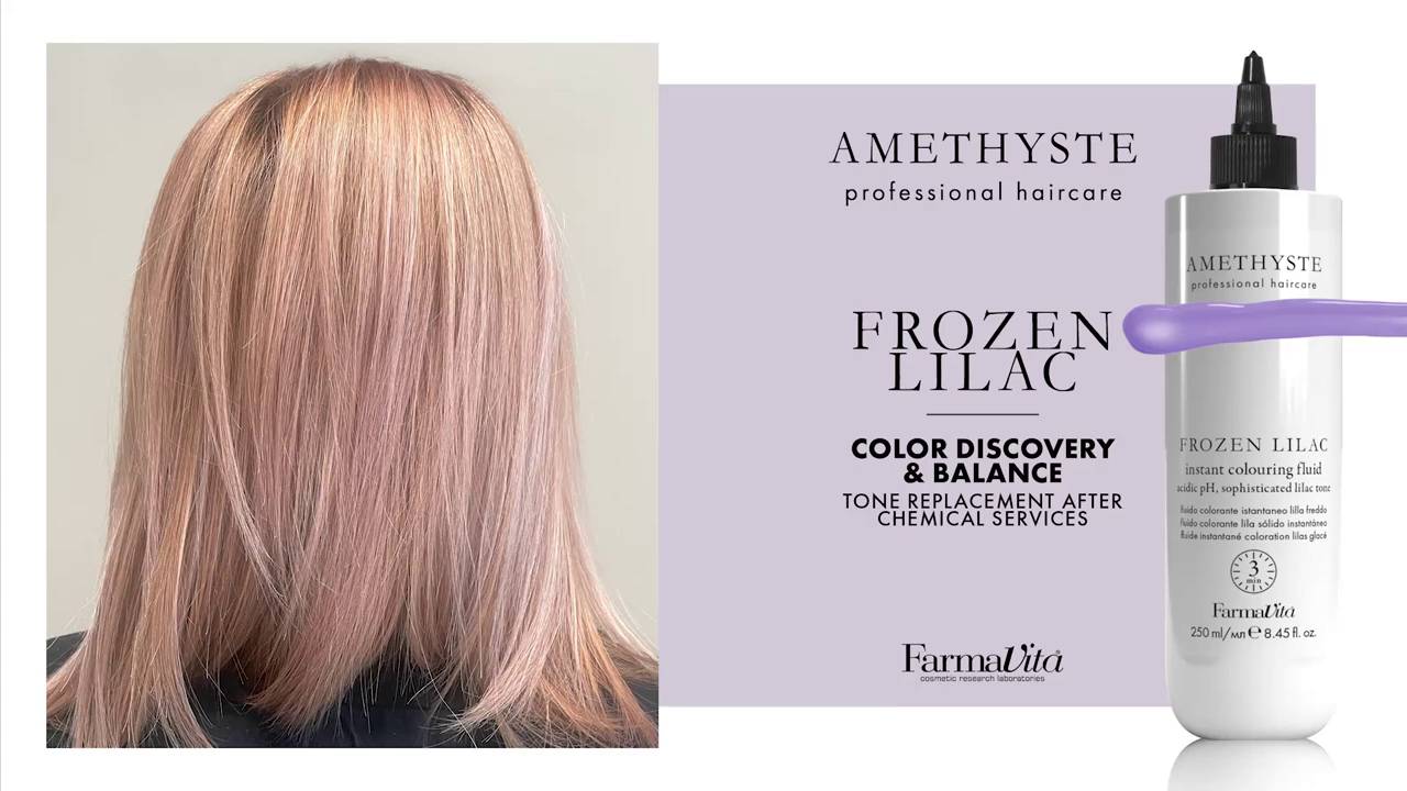 НОВИНКИ от FARMAVITA FROZEN LILAC-INSTANT COLURING FLUID Холодный кристаллический оттенок