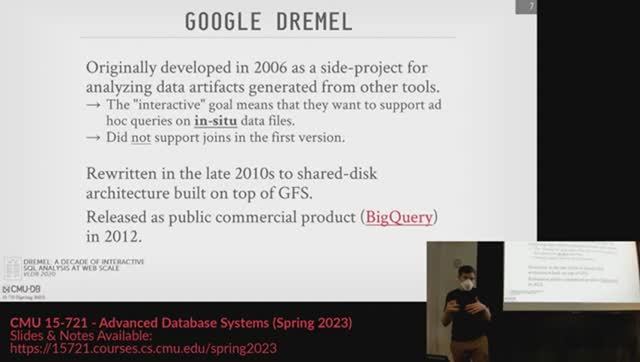 ADVDB23 19 - Google BigQuery, Dremel