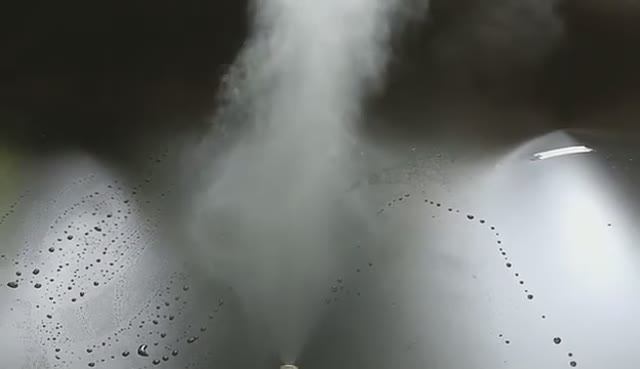 Испытание форсунки для туманообразования. 10/24". Форсунка с антикапельным клапаном и фильтром.