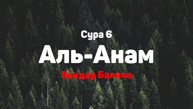Сура 6 Аль-Анам - Бандар Балила