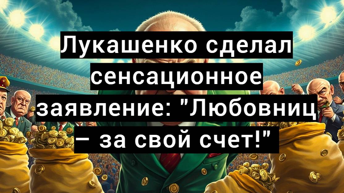Лукашенко сделал сенсационное заявление: "Любовниц – за свой счет!"